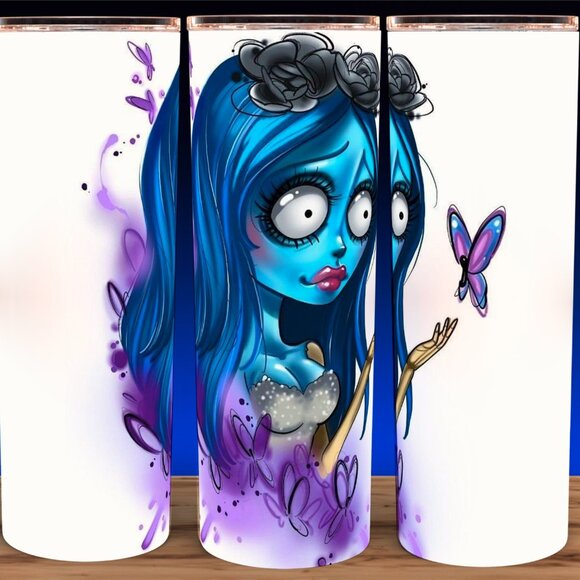 Dining | Corpse Bride Emily With Butterfly Cartoon Cup Mug Tumbler 2oz ...